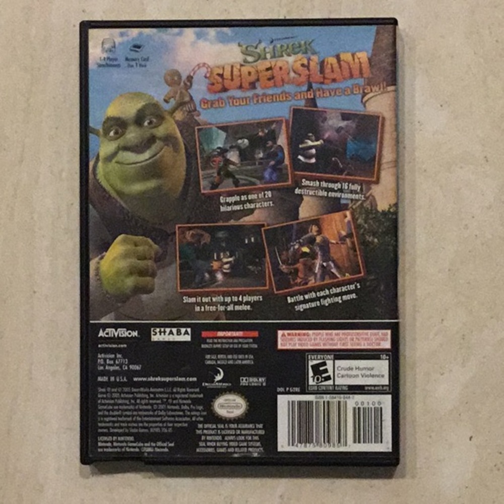 Shrek Superslam Gamecube Game Complete Super Slam Nin… - Gem